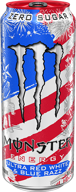 MONSTER ENERGY ULTRA RED WHIT & BLUE RAZZ
